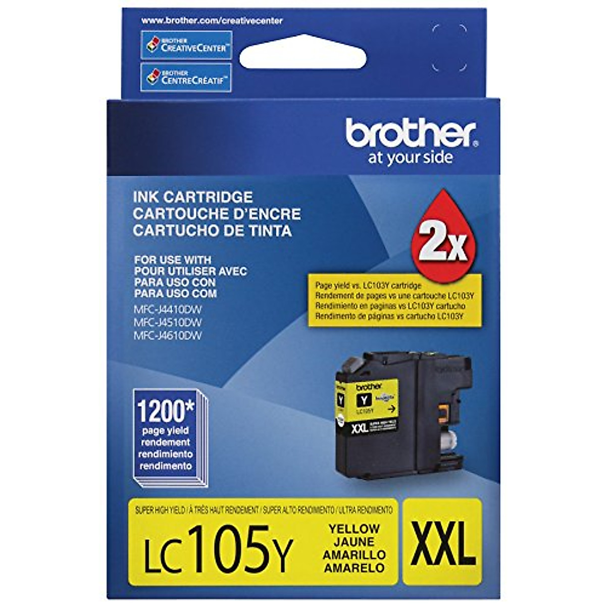 Brother Genuine LC105Y Super High Yield XXL Yellow -Ink -Cartridges