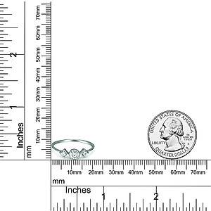 1/3 Carat | 10K White Gold | Lab Grown Solitaire 3 Stone Diamond Ring Prong Setting | Brilliant-Cut Round Shape Diamond | F-G Color, SI1-SI2 Clarity Friendly Diamonds