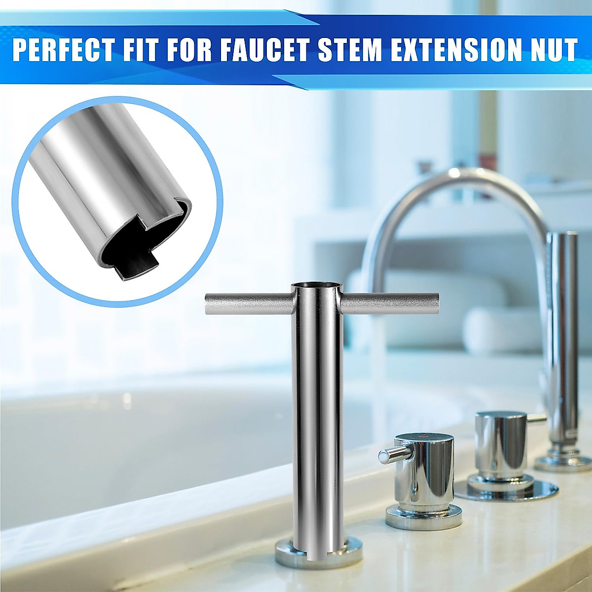 Cartridge Retainer Removal Tool with Handle for Moen 14272/1224/1234/1248, Replacement Cartridge Puller Faucet Cartridge Removal Tool for Bathtub Replacement Part