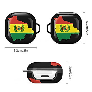 Flag Map of Bolivia Print Cover Compatible for Galaxy Buds 2 Pro/Galaxy Buds 2/ Galaxy Buds Pro/Galaxy Buds Live Carrying Protector Case