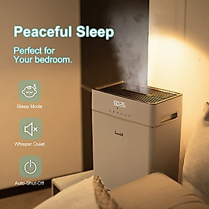 [LCD-2109]]Lacidoll Humidifiers for Large Room, Top Fill, Wide Spray Nozzle Whole-house Humidifier 2.6Gal/10L Coverage Up to 1000 sq.ft., 800mL/h Output for Home Bedroom Living Room