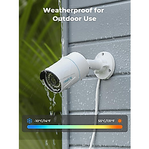 REOLINK Security IP Camera Outdoor, 5MP Home Surveillance Outdoor Indoor PoE Camera, Human/Vehicle Detection, 100Ft IR Night Vision, Work with Smart Home, Up to 256GB Micro SD Card, RLC-510A