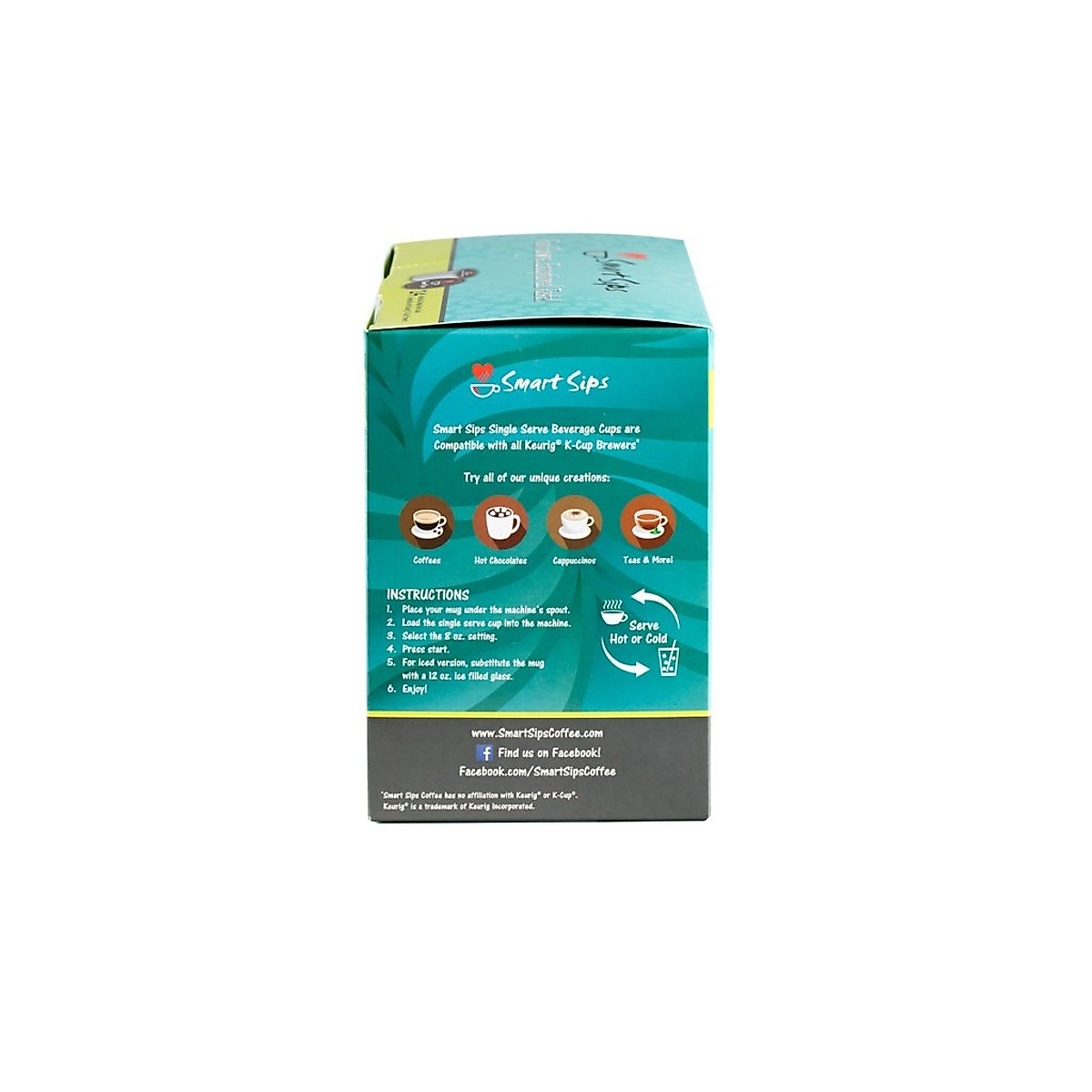 Smart Sips Coffee, Blueberry Cinnamon Crumble Coffee, Medium Roast, Gourmet Flavored Coffee Single Serve Pods for Keurig K-Cup Brewers, 24 Count