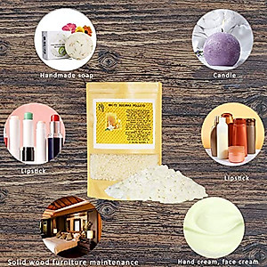 Howemon White Beeswax Pellets 2LB 100% Pure and Natural Triple Filtered for Skin, Face, Body and Hair Care DIY Creams, Lotions, Lip Balm and Soap Making Supplies