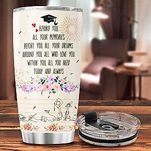 HUBUPU Of Class Tumblers, Graduation Motivate Quote, Graduation Gifts, Tumbler 20 Oz With Lid And Straw