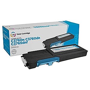 LD Compatible Toner to Replace Dell 331-8432 (1M4KP) Extra High Yield Cyan Toner Cartridge for Dell C3760 and C3765 Laser Printers