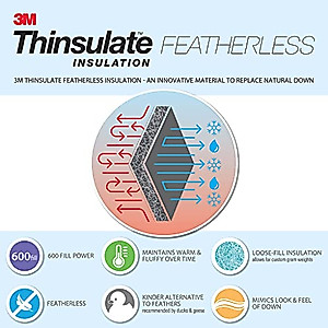 Sleep Philosophy Thinsulate Fibers 3M Scotchgard Moisture Wicking Down Alternative Comforter with 300TC Cotton Sateen Cover, King, White