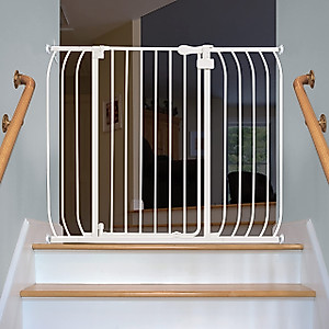 Summer Infant Multi-Use Extra Tall Walk-Thru Baby Gate, Metal, White Finish – 36” Tall, Fits Openings up to 29” to 48” Wide, Baby and Pet Gate for Doorways and Stairways