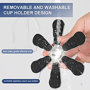 Glass Rinser, BEELIFY Stainless Steel Kitchen Faucet Sink Accessories, Baby Bottle Washer, Grey