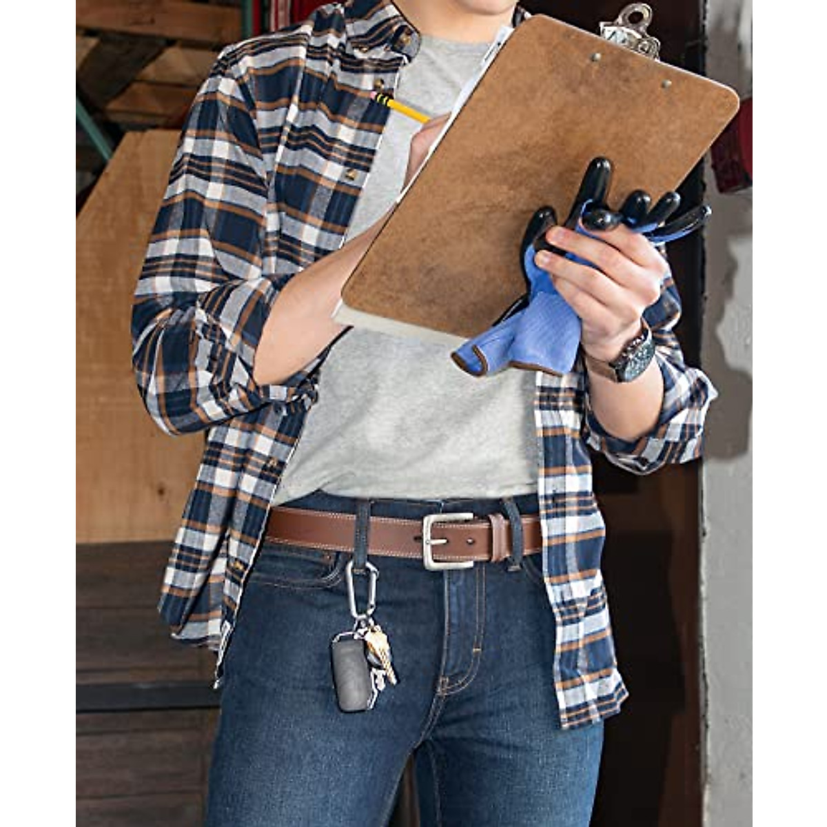 Timberland PRO Men's 38mm Boot Leather Belt, Brown, 36