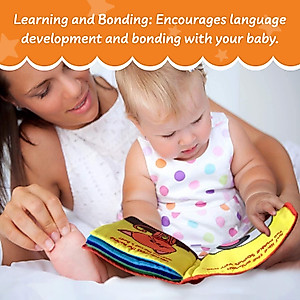 ToBe ReadyForLife Stimulating Baby Crinkle Books for 0-6 Months and 6-12 Months Infants - Toys Gift for 1 Year Old - Soft Cloth Animals Baby Books for Gifting