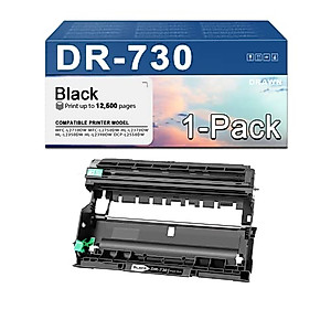 DRAWN DR730 Drum Unit (1 Black) Compatible DR-730 High Yield Drum Replacement for Brother MFC-L2710DW MFC-L2750DW HL-L2370DW HL-L2350DW HL-L2390DW DCP-L2550DW Printer
