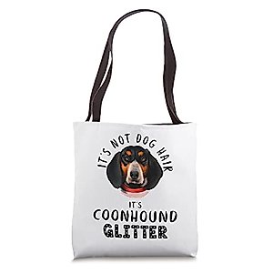 It's Not Dog Hair It's Bluetick Coonhound Glitter Dog Quote Tote Bag
