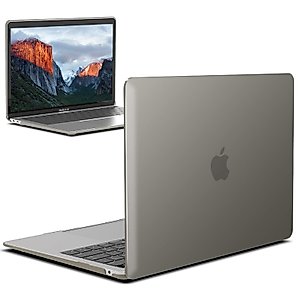 IBENZER Compatible with 2022 2021 2020 MacBook Air 13 inch case M1 A2337 A2179 A1932, Plastic Hard Shell Case for Mac Air 13 Retina Display with Touch ID, Gray, MMA-T13GY
