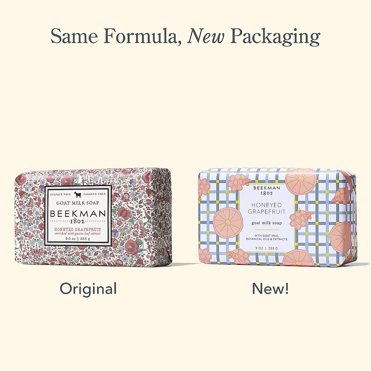 Beekman 1802 Goat Milk Soap Bar, Honeyed Grapefruit - 9 oz - Nourishes, Moisturizes & Hydrates the Body - Good for Sensitive Skin - Cruelty Free