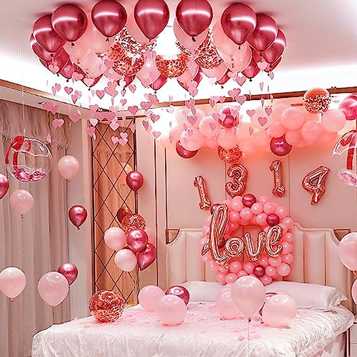 Balloon Arch Kit 12 Rolls Balloon Arch Strip 98.4 Feet Balloon Garland Tape Strip 600 Balloon Dots Glue Balloon Tape and Glue Point for Birthday Party Wedding Baby Shower Arts DIY Balloon Decoration