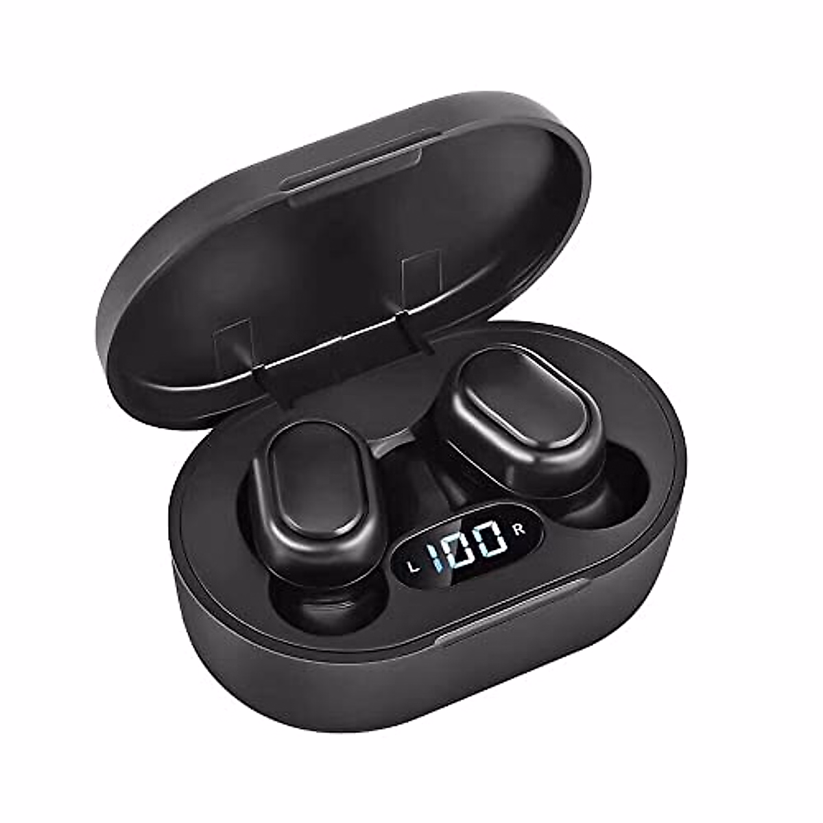 BD&M Wireless Bluetooth Earbuds, HiFi Digital LED Display Stereo Headphones, Waterproof Ear Buds, Hands-Free Calls for Sports, Home, Work, Running
