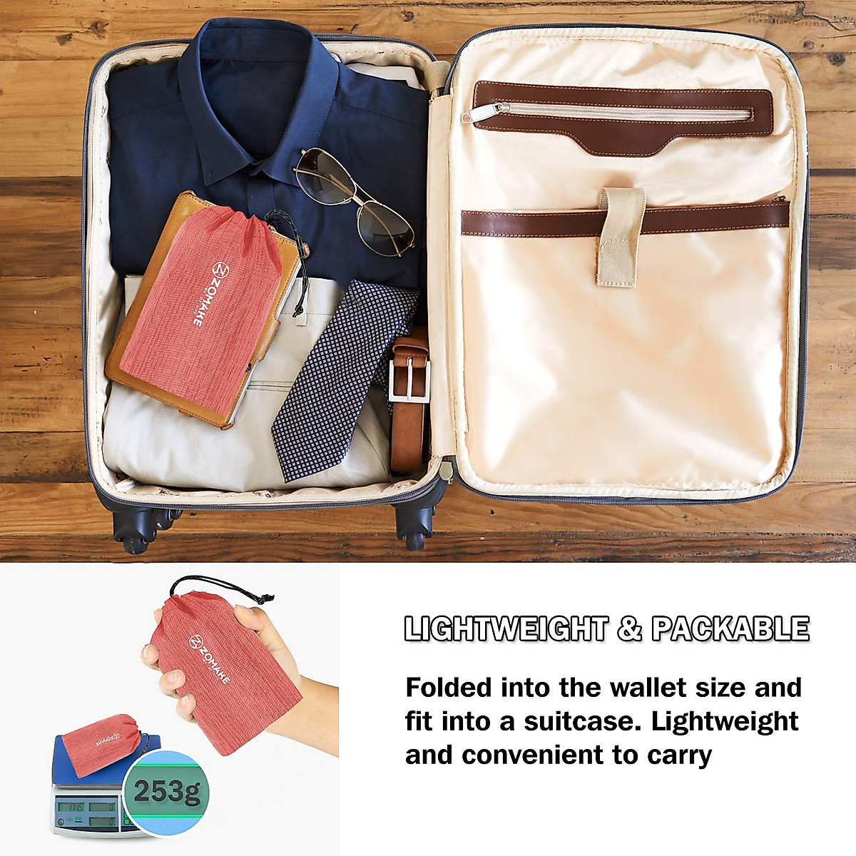 ZOMAKE Ultra Lightweight Packable Backpack 18L, Small Foldable Hiking Backpacks Water Resistant Folding Daypack for Travel(Red)