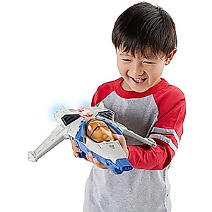 Disney and Pixar Lightyear Spaceship Toy, Imaginext Lights & Sounds XL-15 with Buzz Lightyear Figure for Pretend Play Ages 3-8 Years