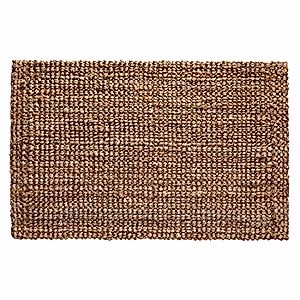 IRONGATE Jute Handspun Area Rug - Premium Jute Handwoven Reversible Chunky Textured Tan Beige Neutral Throw Accent Rug Carpet - Rustic Farmhouse Living Room Bedroom Den Study Décor -24" x 36" Natural