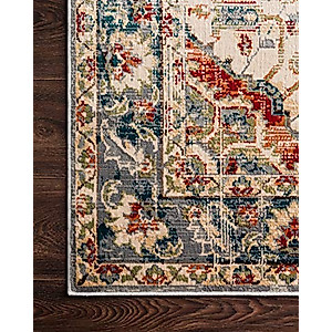 Loloi II Isadora Collection ISA-02 Oatmeal/Multi, Transitional 8'-0" x 10'-0" Area Rug