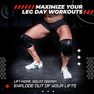 JerkFit Knee Compression Sleeve (Pair) - 5mm Thick Neoprene Knee Sleeve for Men and Women - Reversible Compression Knee Sleeves for Training, Weightlifting, Wrestling, Squats & Gym Use (Small)