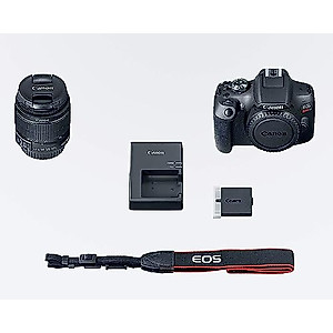 Black Canon EOS Rebel T7 DSLR Camera with EF S 18 55mm DC III and 75 300mm III Lenses canont7w7530064gb canont7w7530064gb (Renewed)