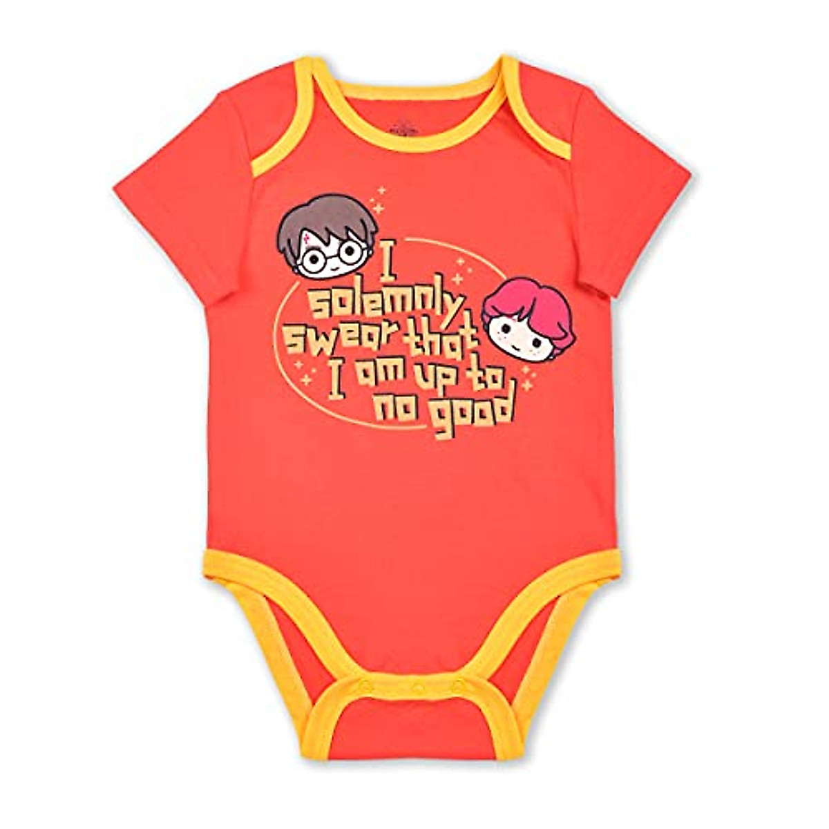 WARNER BROS’ Harry Potter 3 Pack Short Sleeve Creeper Bundle for Boys, Baby’s Bodysuit Set, Size 6M