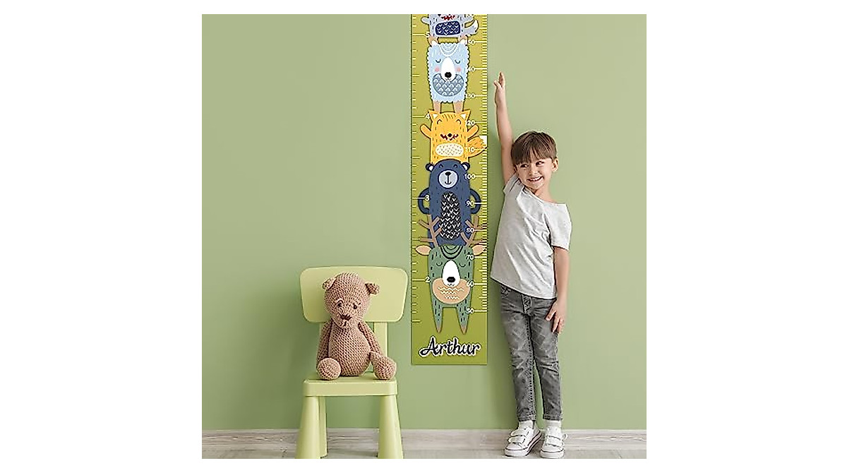 Personalized Kids Growth Chart - 12 Designs, Durable Vinyl & Easy to Mount