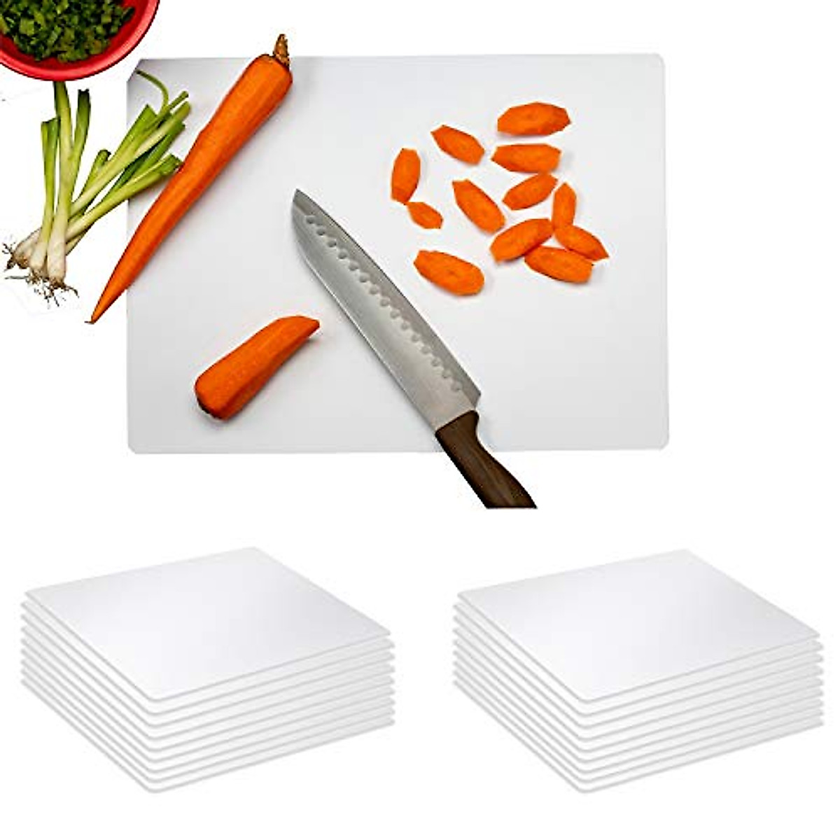 Crown 50 Count Premium Quality Disposable Cutting Boards ~10 Inch X 13.5 Inch Disposable Sheets For Kitchen And Commercial Use ~ Patent Pending ~ Recyclable Disposable Cutting Board Sheets