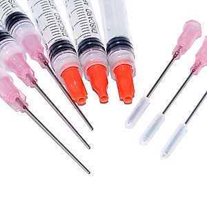 3ml Syringes 20Ga 1.5 Inch Blunt Tip Needle Storage Caps - Glue Applicator, DIY.Industrial Grade Syringe (Pack of 10)