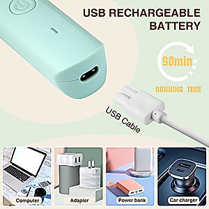 Waterproof Bikini Trimmer Women Electric Razor for Pubic Hair Women's Foil Shaver Rechargeable Shaver Removal with Snap-in Ceramic Blades IP7X Washable Head,Wet and Dry Use,Green