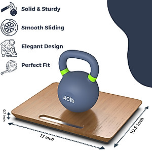 Ibyx Elegant Sliding Tray for Your Coffee Maker & Heavy Kitchen Appliances - Sturdy, Slides Easily from Under The Cabinet (Natural, 13”W x 10.5”D)