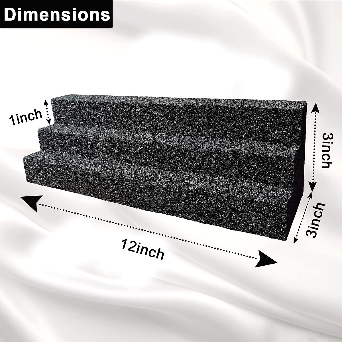 YDHTDLHC 16 Pack sound proof foam panels for walls Panels Studio Acoustic Foam 12"X12" X1" Sound-proof cotton, suitable for church, anchor room, singing room, home theater (Black Bass Traps)