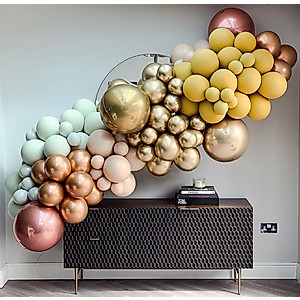 Ponamfo Rose Gold Party Balloons - 60Pcs 18"+12"+10"+5" Ballons Balloon Arch Kit as Birthday Party Balloons Gender Reveal Balloons Baby Shower Balloons Wedding Anniversary Bridal Shower Party