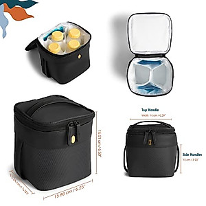 Insulated Breast Milk Cooler Bag - Portable Travel Storage for Breastmilk and Baby Bottles, Ice Pack, Pumped Milk - Small & Portable Carrying Case - Roxwell