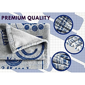 InnoBeta Administrative Assistant Gifts for Administrative Professional Day, Bed Flannel Plush Blanket for Women/Men (50"x 65") - Administrative Assistant Job - Blue