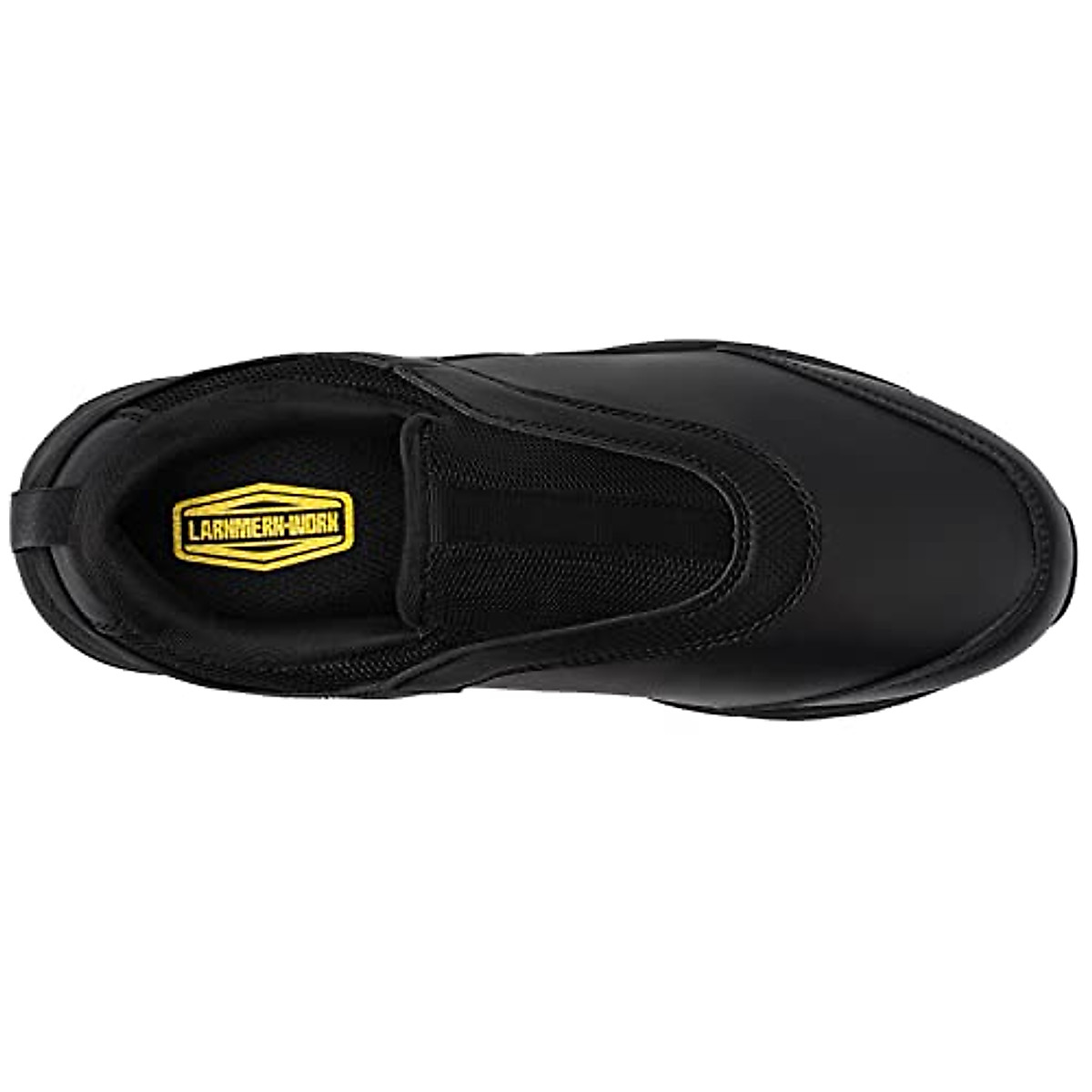 LARN SAFETY Non Slip Work Shoes for Men Waterproof Food Service Kitchen Shoe Chef Restaurant Slip-on Comfortable Casual Walking Shoes Slip Resistant Black/9.5