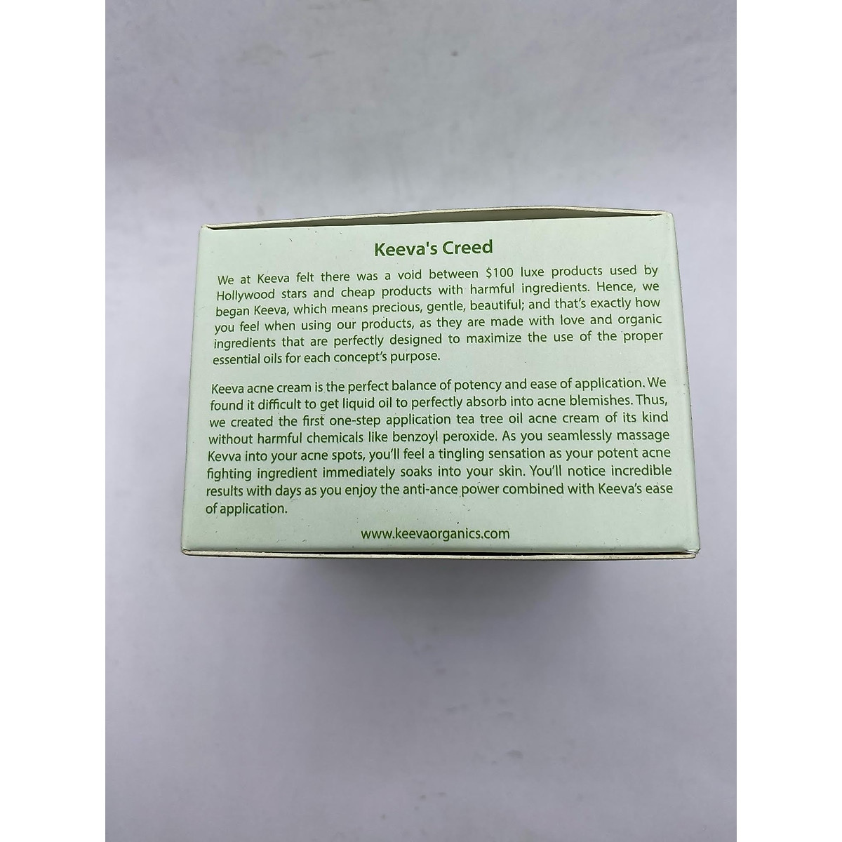 Acne Treatment Cream With Secret TEA TREE OIL Formula - Perfect For Fighting Breakouts, Spots, Cystic Acne, Acne Scar Removal - See Results in Days Without Dry Skin - by Keeva Organics (2oz)