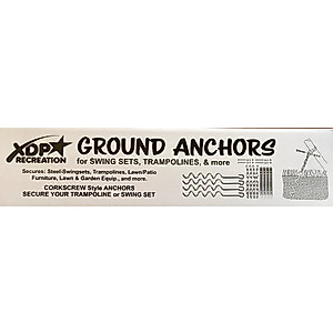 XDP Recreation 70113 Swing Set, Trampoline, & Patio Furniture Metal Ground Anchor Kit Hardware,Bronze