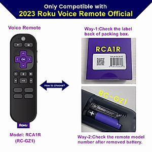 Glow Green Remote Cover Replacement for Roku Voice Remote (Official) Controller RCA1R, RC-GZ1 - Glowing in The Dark - Silicone Case with Lanyard for Roku Players, Audio and TV