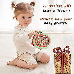 Tiyoha Baby Tooth Box Storage for Childhood Memory Cute Kids Teeth Keepsake Organizer for Baby Meaningful Gifts Choice Children Tooth Fairy Box with Tweezer Lanugo Bottle Write-On Stickers Clear Blue