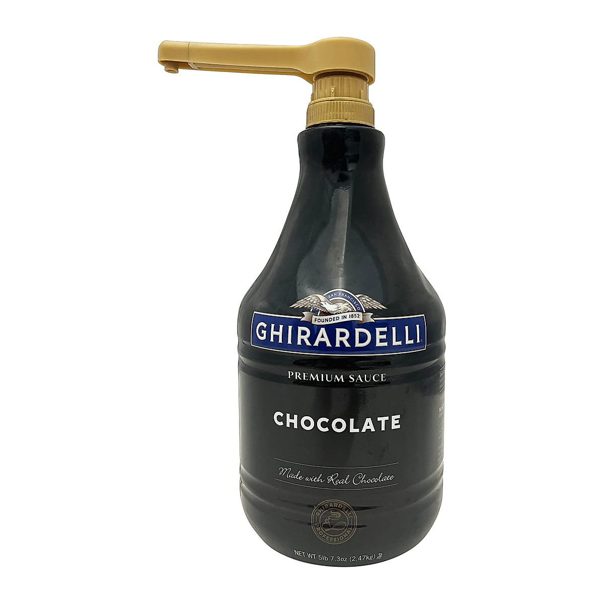 Sauce Pump 64 fl. oz. Dispenser – For Syrup Chocolate, Caramel, Vanilla, Variety of Sauces | BPA-Free I Fits 64 fluid ounce Torani, DaVinci | Fit Ghirardelli 87 to 90 fl oz | by Handit I 1-Piece