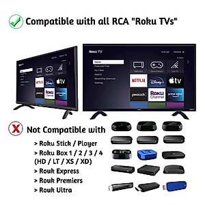 OEM Replacement Remote Control Compatible with All RCA Roku TV Smart TVs【Only Works with RCA Roku TV, Not for Roku Stick and Roku Box】 (Netflix/Disney Plus/Apple TV+ / Hulu)
