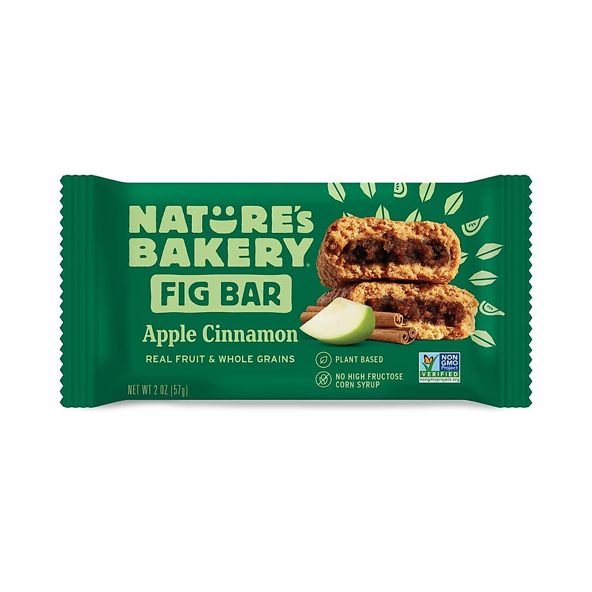 Nature's Bakery Whole Wheat Fig Bar, Vegan + Non-GMO, Apple Cinnamon (12 Count)
