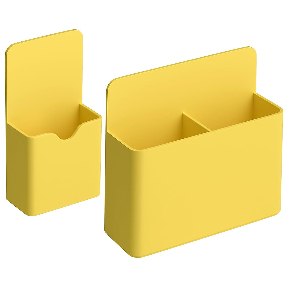 Jeyoon 2 Pack Magnetic Dry Erase Marker Holder, Whiteboard Marker Holder, Magnetic Pen Holder, Magnetic Marker Holder for Fridge, Whiteboard, Locker, Magnetic Cup for Dry Erase Board -Yellow