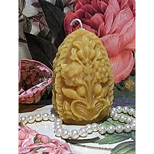 Beeswax Flower Carved Egg Candle