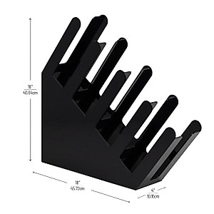 Mind Reader Fancy Cup and Lid Holder, 4 Compartment, Black Acrylic