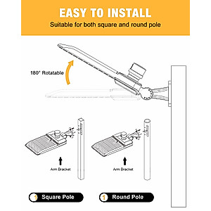 JC-LGL LED Parking Lot Light 200W 3 Pack, LED Shoebox Light with Arm Mount, 28000LM 5000K Daylight, IP65 Waterproof Dusk to Dawn Parking Lot Light, LED Area Light for Parking Lot Roadway