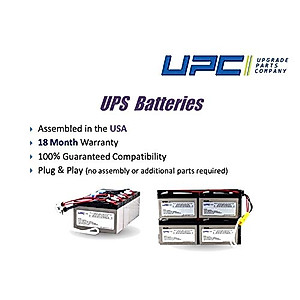 UPC UPGRADE PARTS COMPANY APCRBC123-UPC Replacement Battery for APC RBC123 UPS Systems - BN1080G, BX1300G, BR1000G, BX1350M, BN1350G, BX1000G